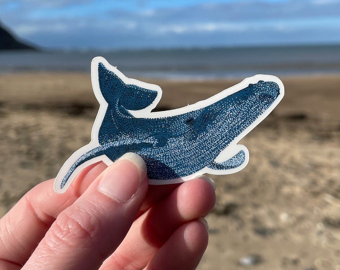 Whale Sticker, Blue Whale Sticker, Humpback Whale Sticker, Phone ...