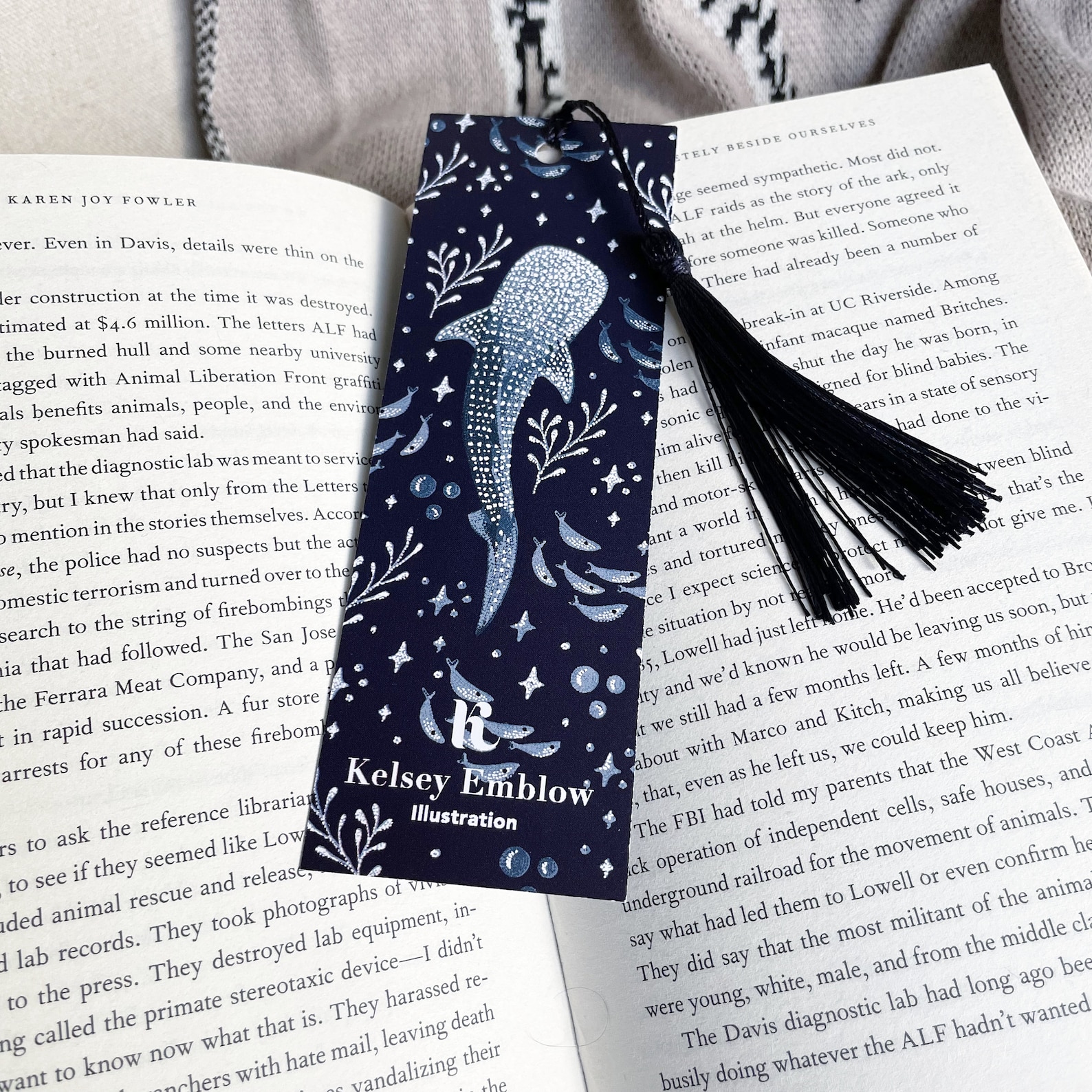 Whale Shark Bookmark Marine Life Stationery, Bookworm Gift, With or ...
