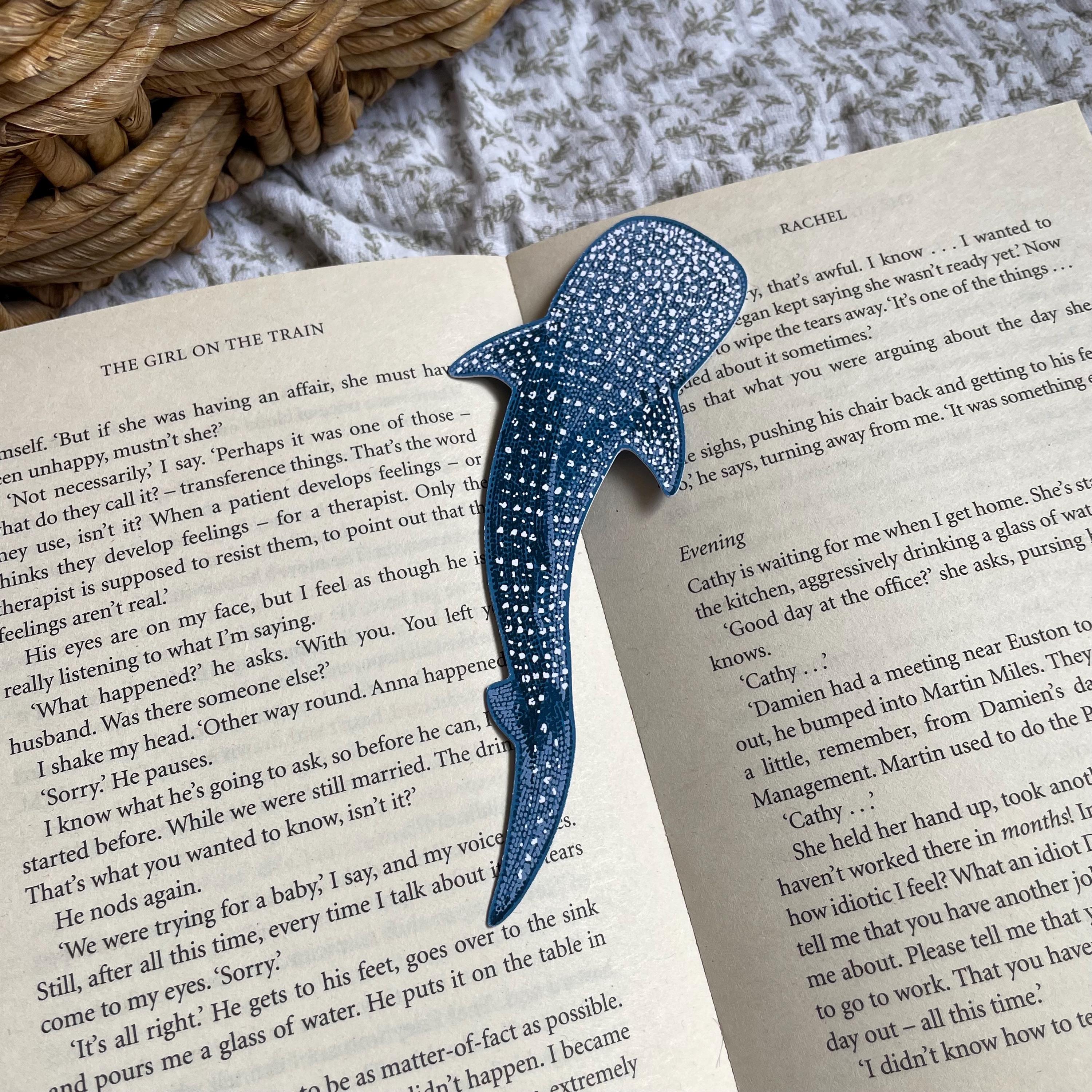 Whale Shark Die Cut Bookmark Marine Life Stationery, Bookworm Gift ...