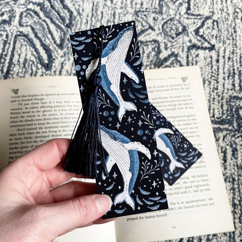 Humpback Whale Bookmark, Sealife Whale, Bookworm Gift, With or Without ...