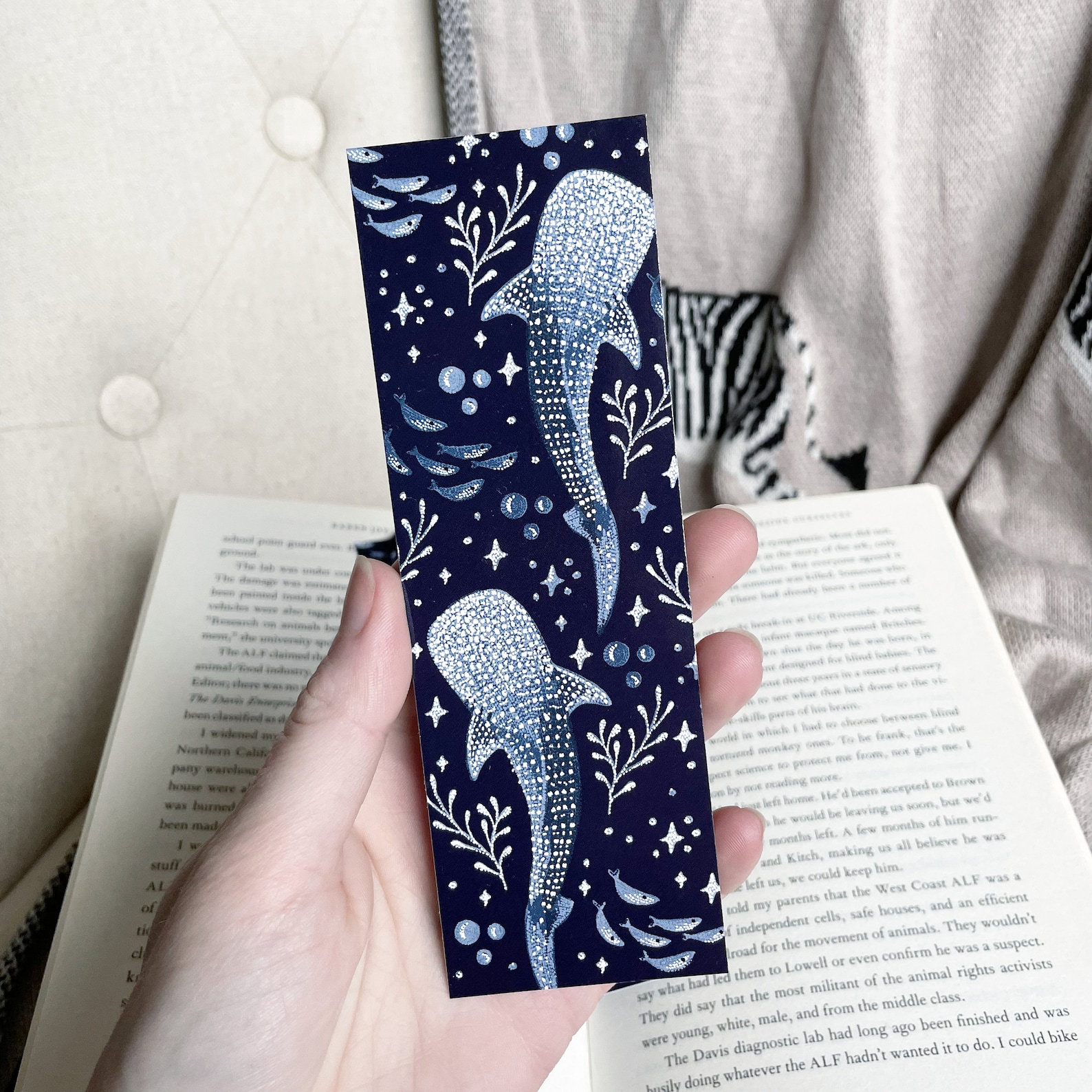 Whale Shark Bookmark Marine Life Stationery, Bookworm Gift, With or ...