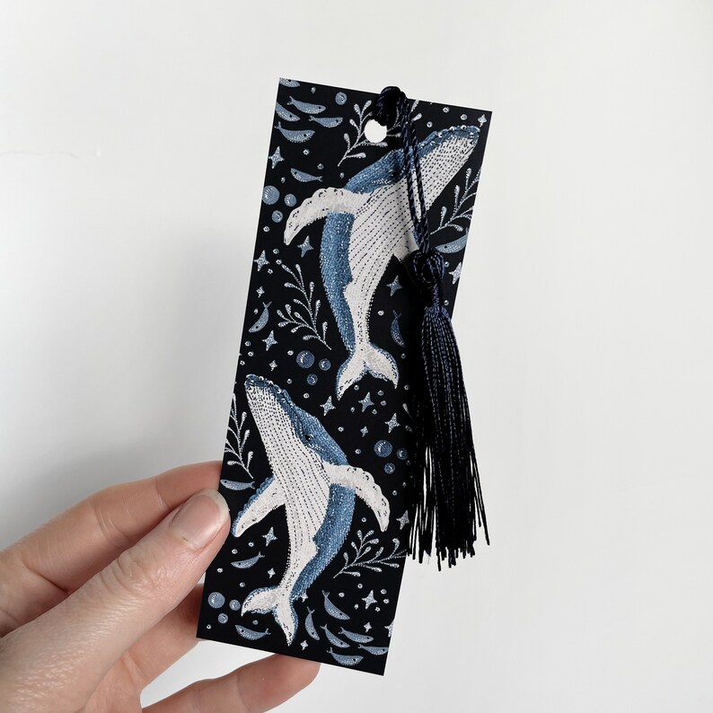 Humpback Whale Bookmark, Sealife Whale, Bookworm Gift, With or Without ...