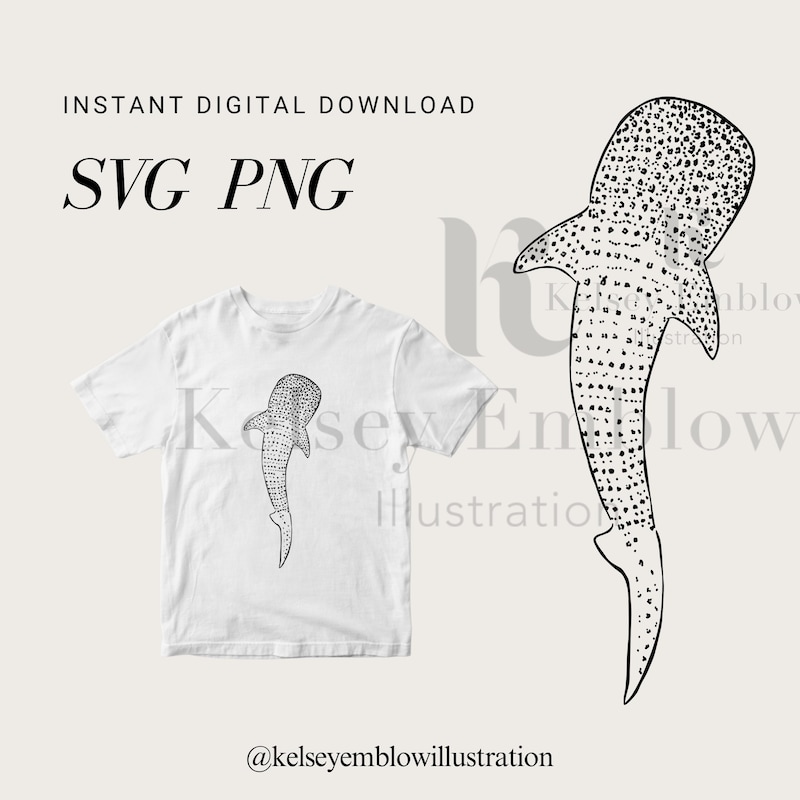 Hand Drawn Shark Image - Etsy