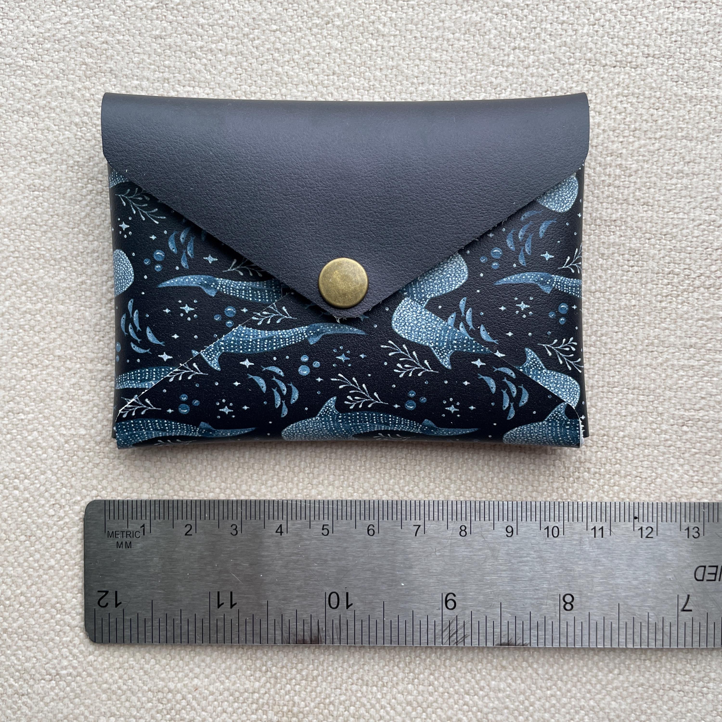 Whale Shark Leather Purse, Marine Life, Real Nappa Leather, Hand Cut ...