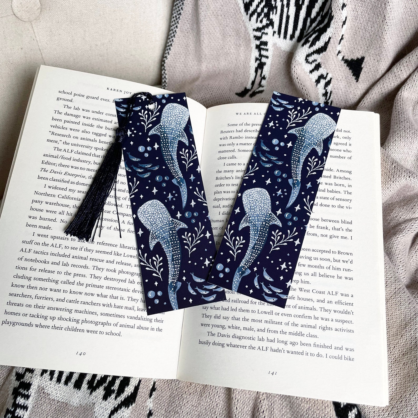 Whale Shark Bookmark Marine Life Stationery, Bookworm Gift, With or ...