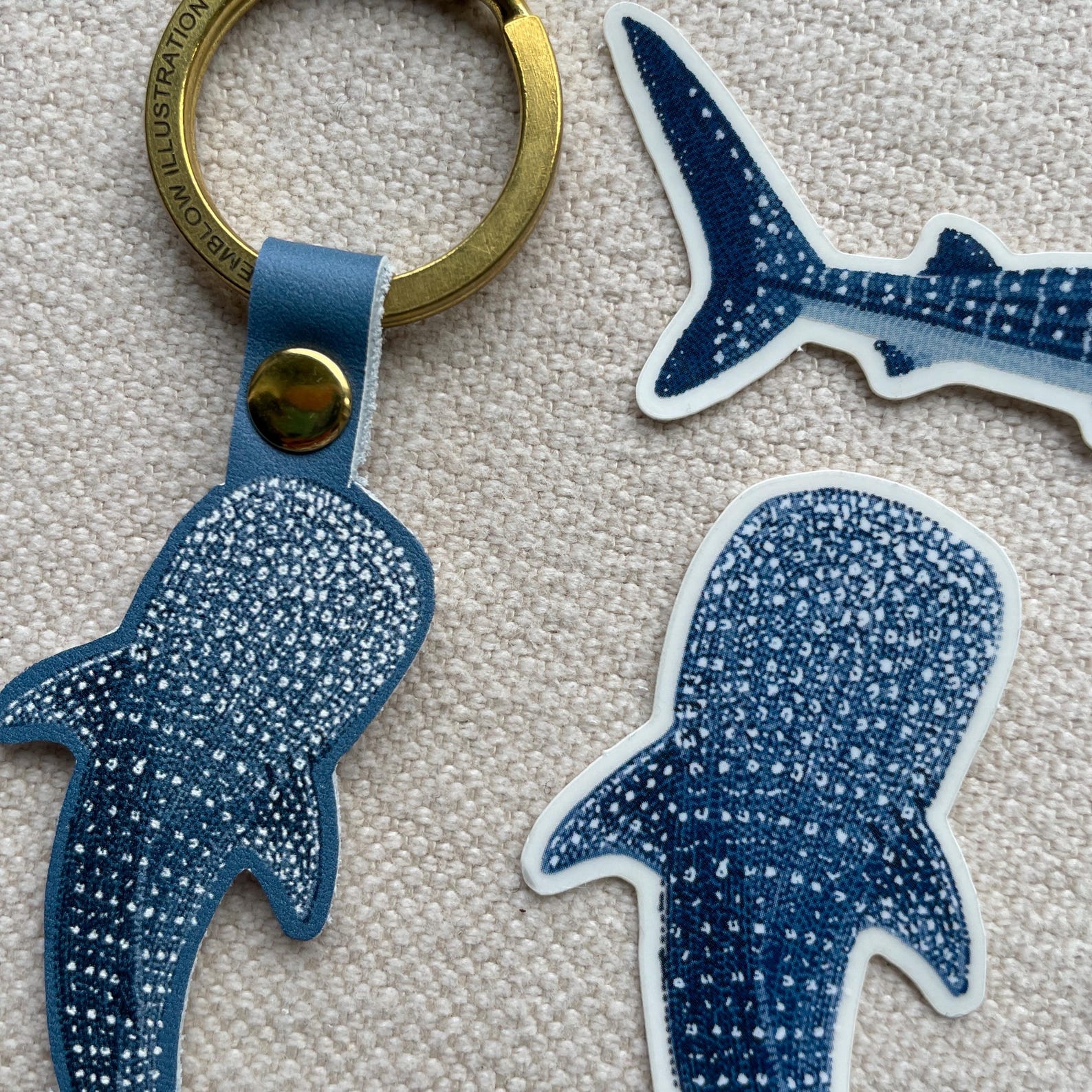 Whale Shark Bundle, Leather Bookmark & Keyring, Stickers and Paper ...