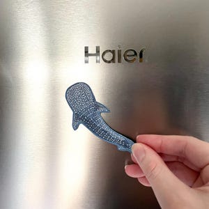 Whale Shark Leather Magnet, Marine Life Stationery, Fridge Magnet, Real ...