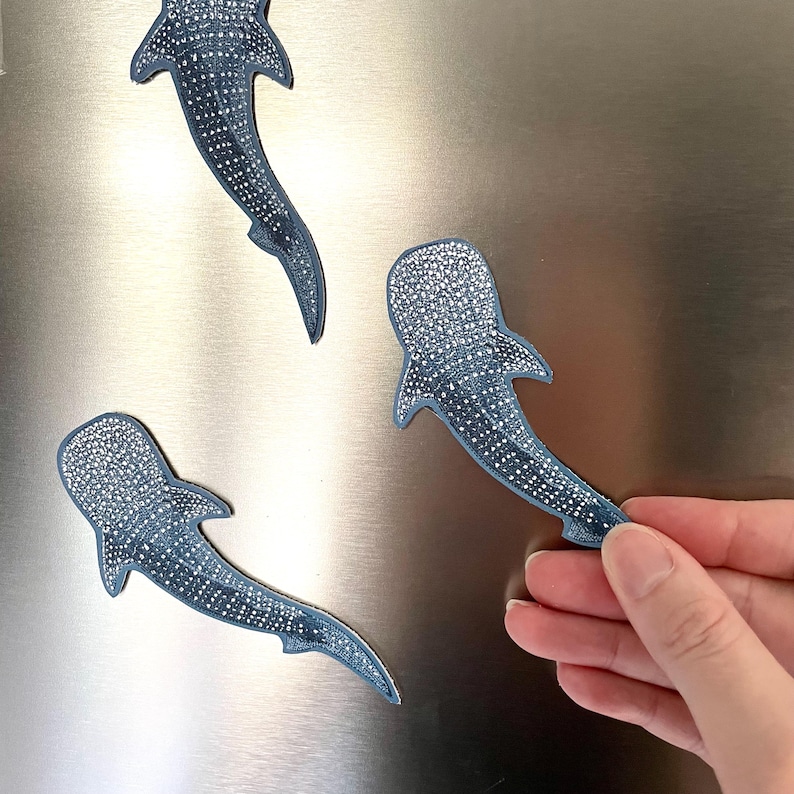 Whale Shark Leather Magnet, Marine Life Stationery, Fridge Magnet, Real ...