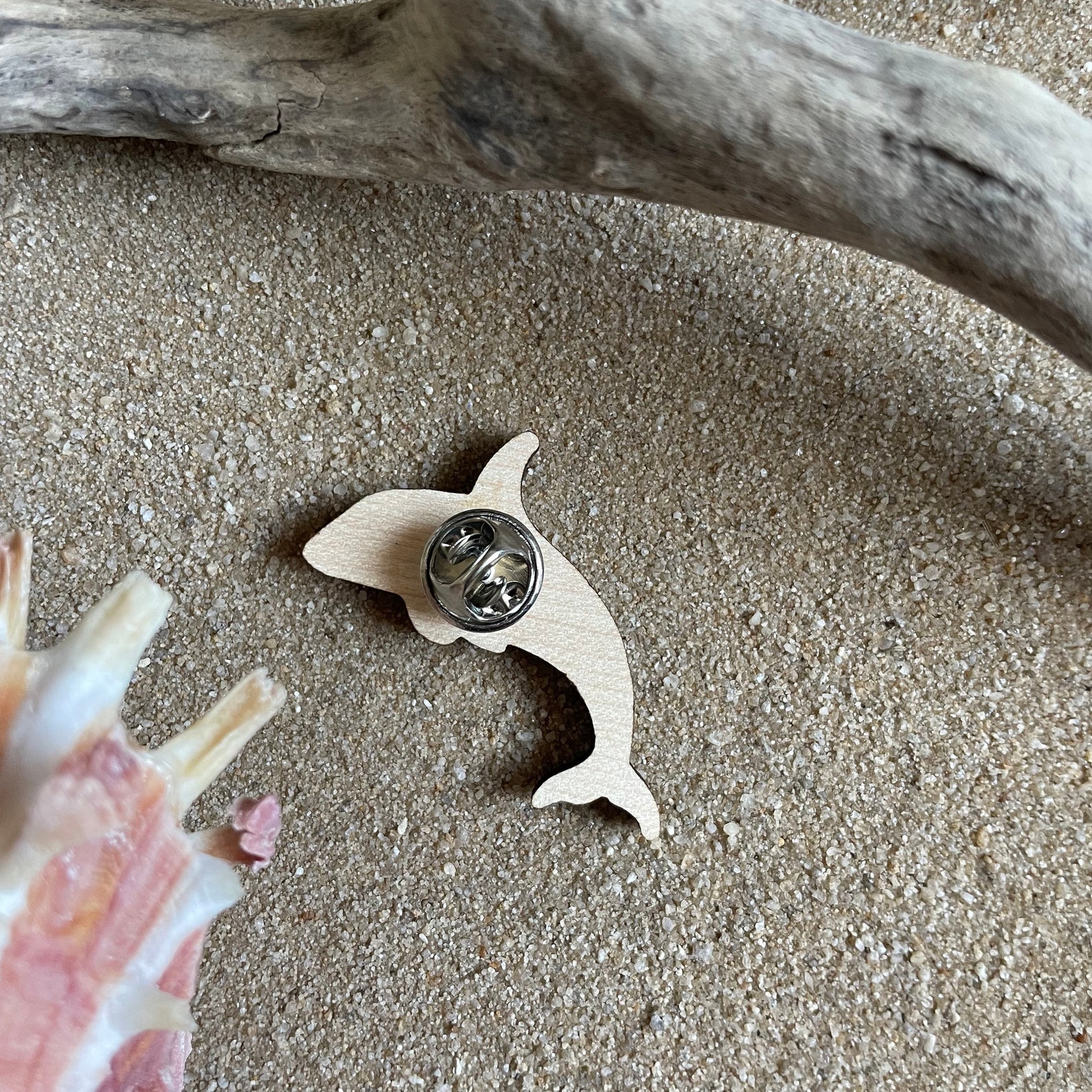 Whale Shark Brooch, Orca Pin Badge, Tiger Shark Pin, Wooden Badge ...