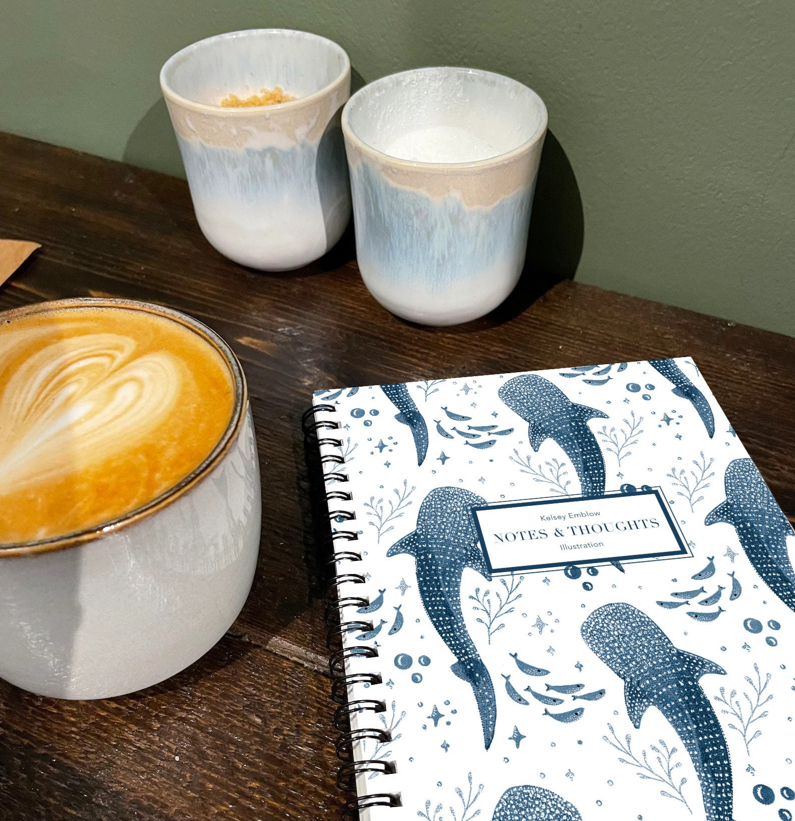 Personalised A5 Notebook, Whale Shark Journal, Lined Pages, Sea Life ...