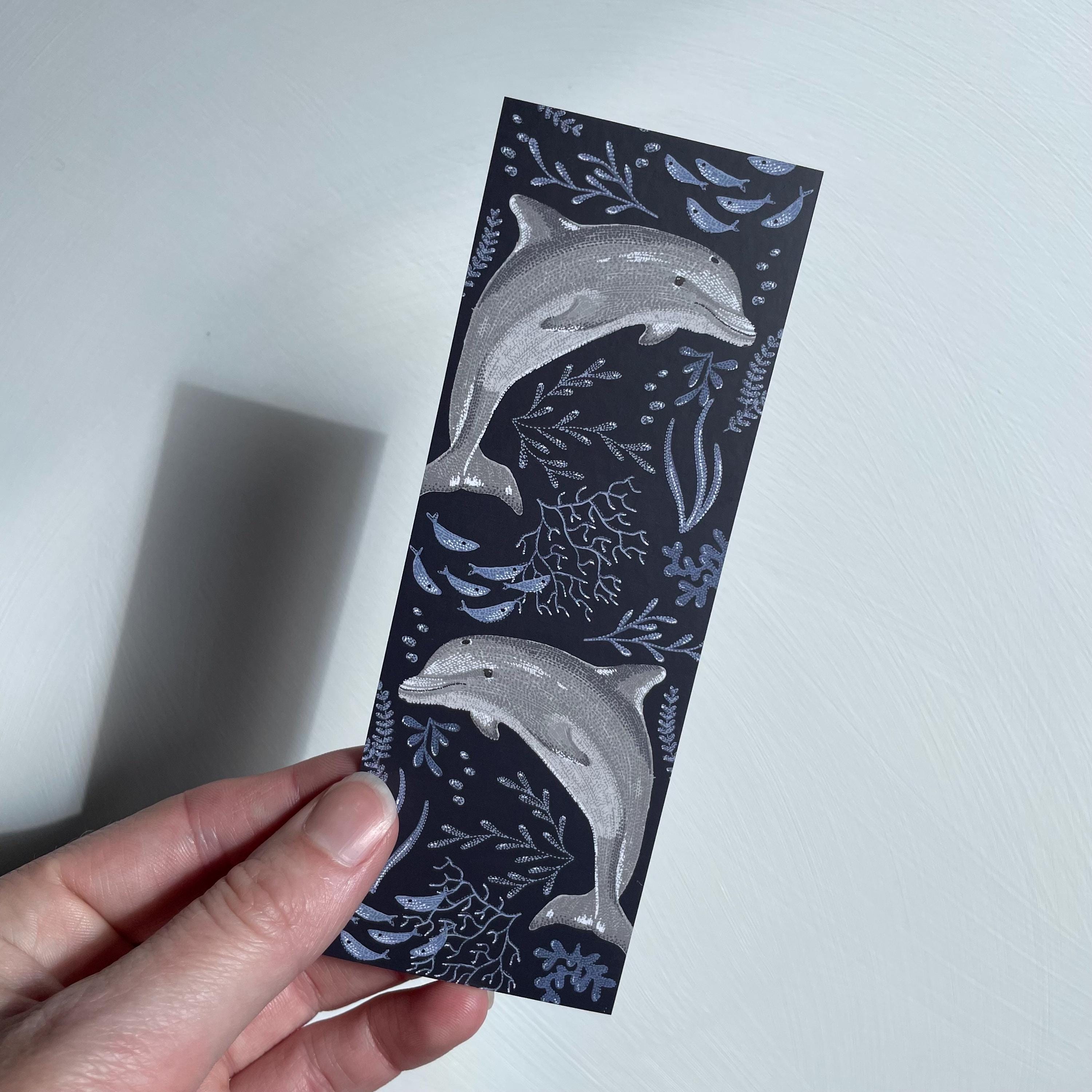 Dolphin Bookmark Marine Life Stationery, Bookworm Gift, With or Without ...