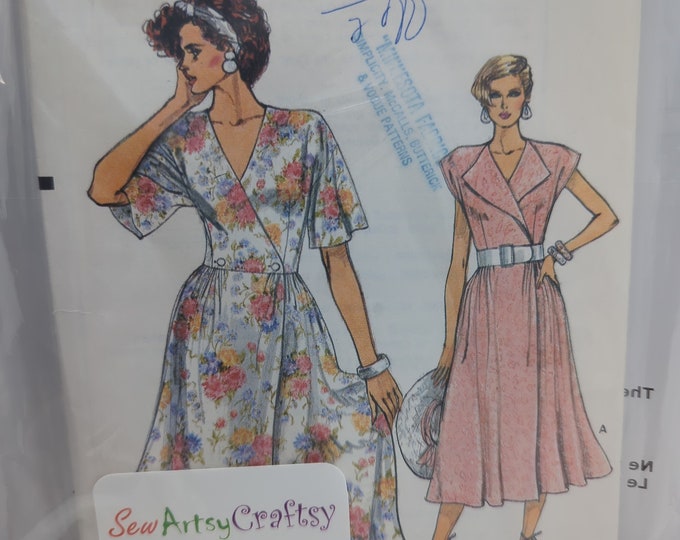 9282 Vogue 80's Very Easy Dress Pattern Size 12-16 - Etsy