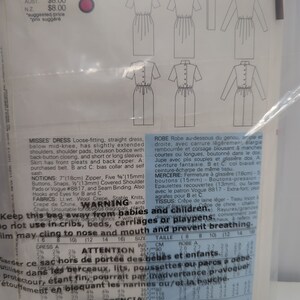 9342 Vogue 80's Dress Pattern Size 12-16 - Etsy