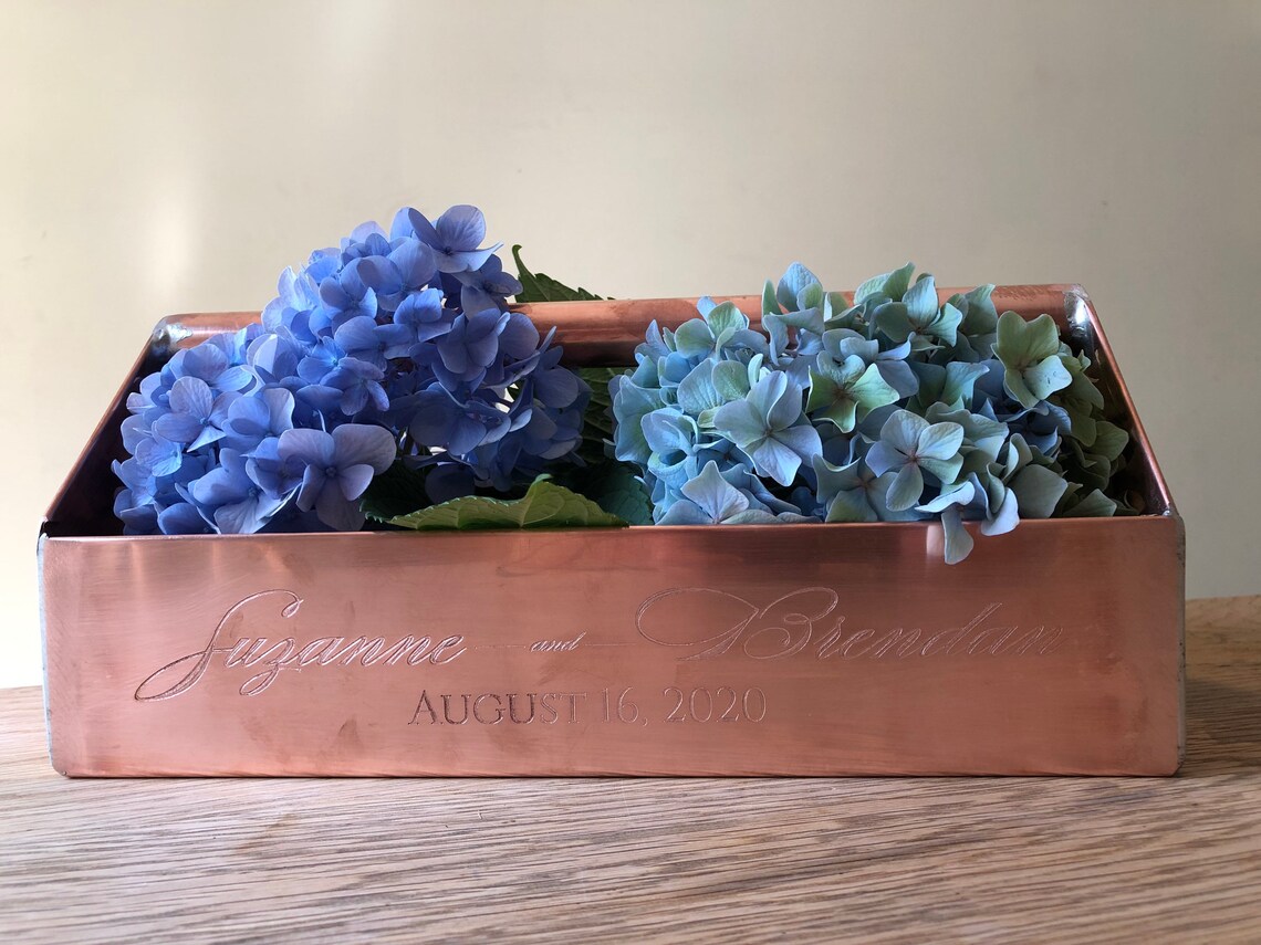 Custom Engraved Copper Tool Tray, Plant Tray, Centerpiece - Etsy