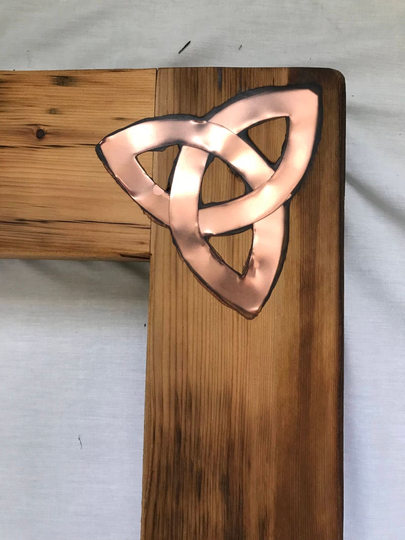 Full Length Mirror Frame With Reclaimed Wood and Copper Inlay | Etsy