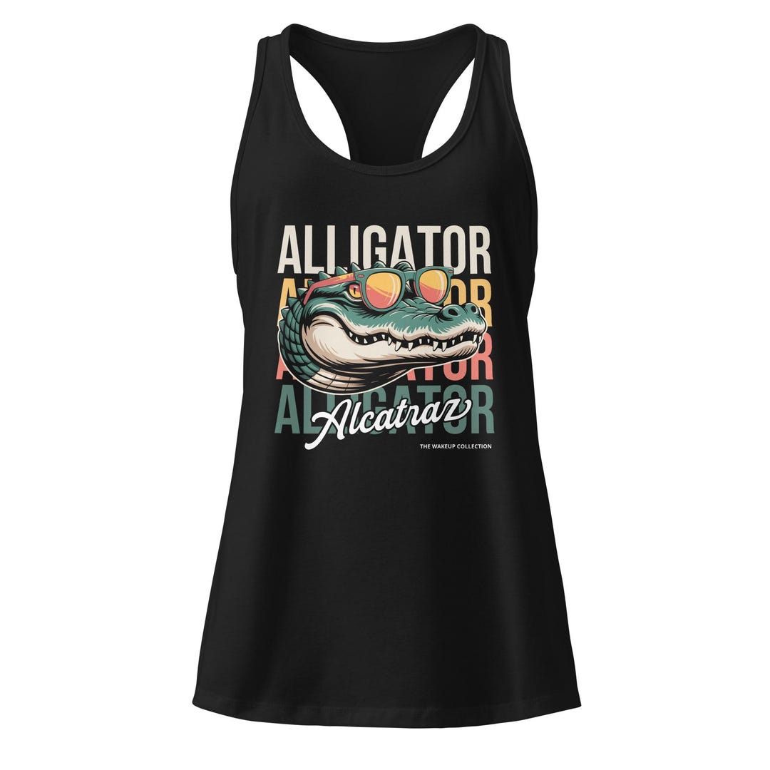 Alligator Alcatraz Racerback Tank Top: Fitted Cotton-blend Jersey - Etsy