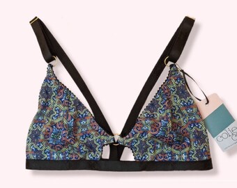 CHERRY Soft Cup Bra Strappy Bralette With Cut Out Design in | Etsy UK