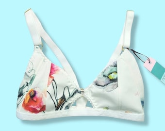 CHERRY Soft Cup Bra Strappy Bralette With Cut Out Design in | Etsy UK