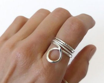 Silver Loop Ring | Etsy