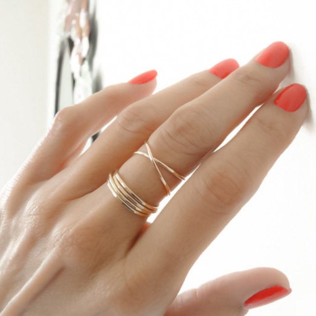 Gold Filled Ring for Women, Criss Cross Gold Ring, Infinity Ring Gold ...