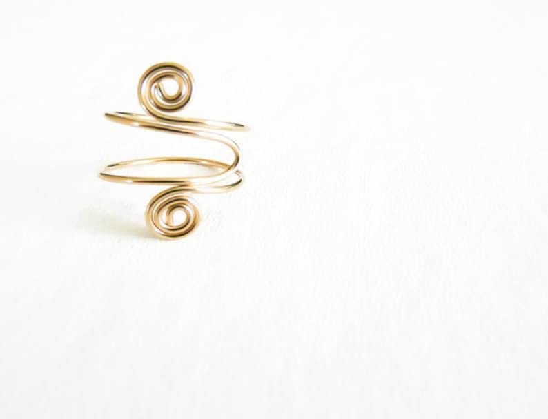 Gold Thumb Ring Adjustable Gold Filled Ring Index Finger | Etsy