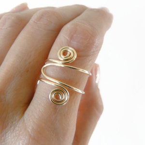 Gold Thumb Ring Adjustable Gold Filled Ring Index Finger | Etsy