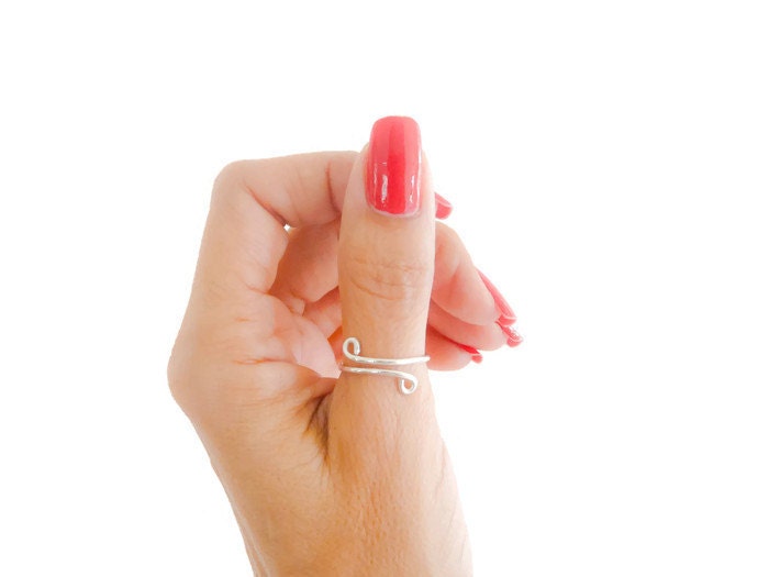 Adjustable Ring Sterling Silver 925 Thumb Ring Minimalist - Etsy