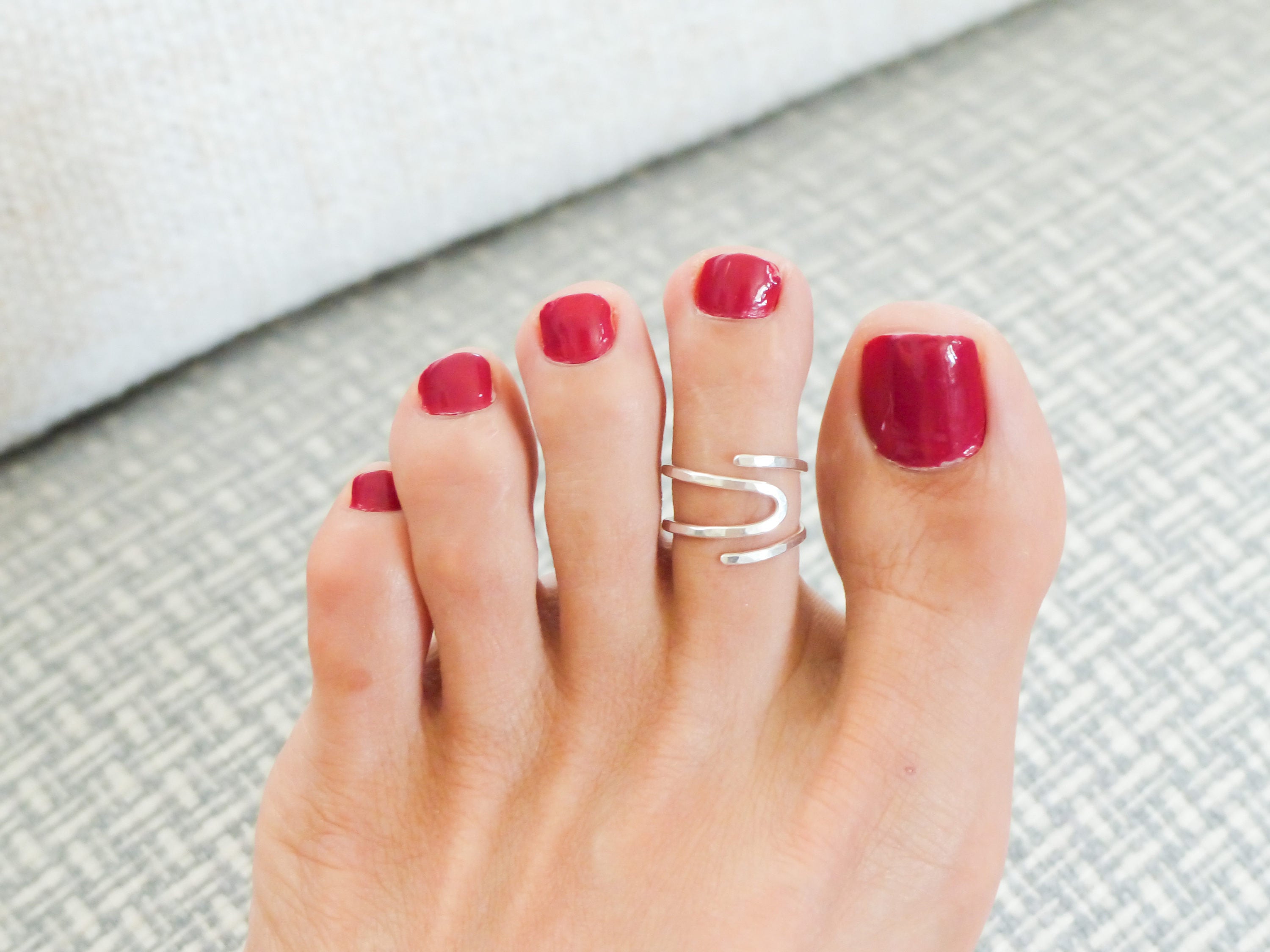 Sterling Silver Toe Ring Adjustable Toe Ring Jewelry Body - Etsy UK