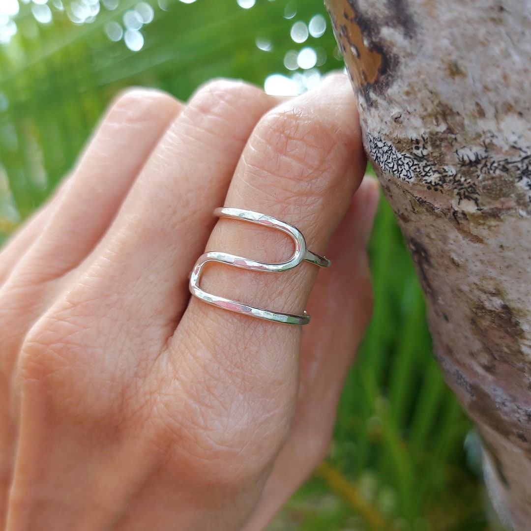 Sterling Silver Index Finger Ring//hammered Index Ring//handmade Women ...