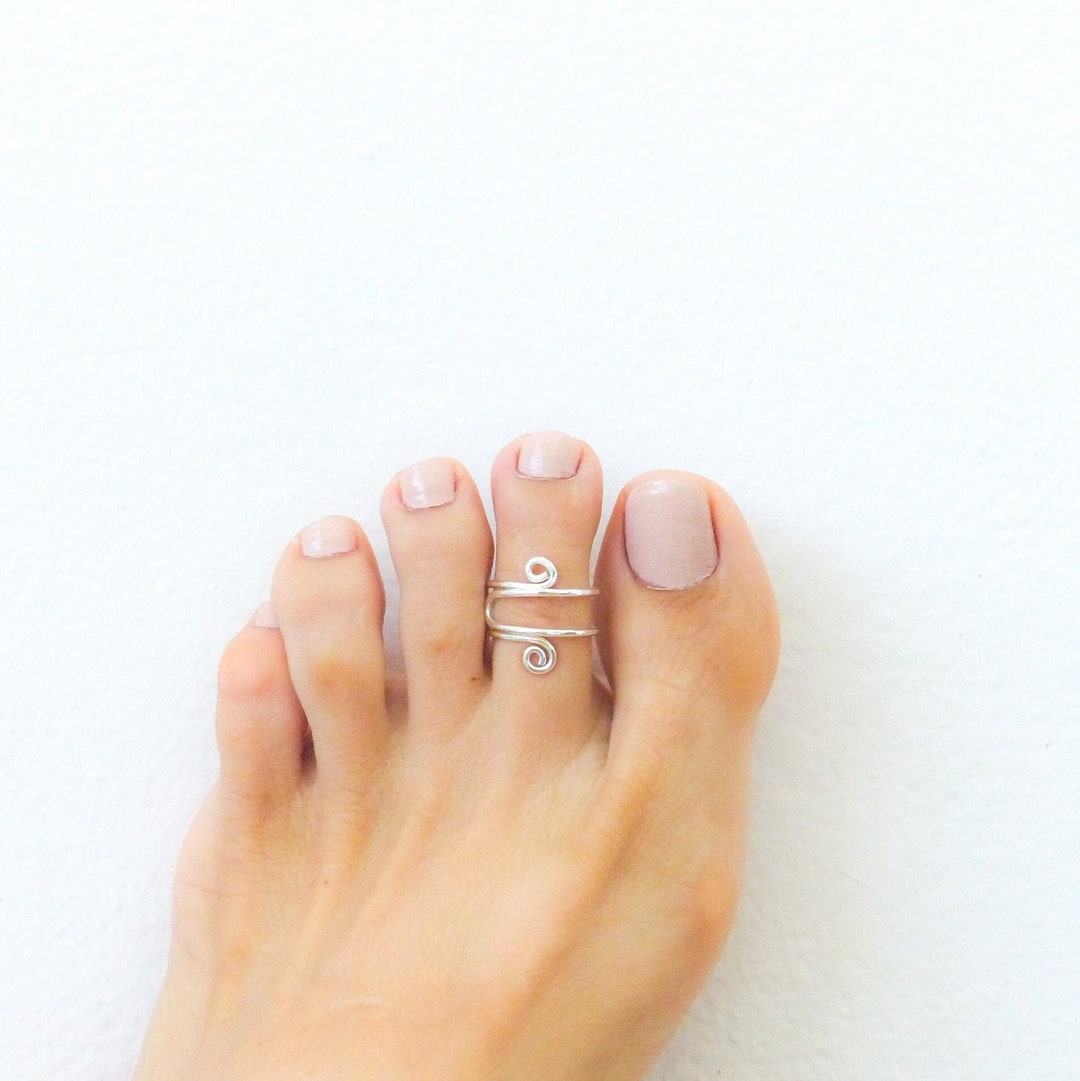 Adjustable Toe Ring//toe Rings Sterling Silver//silver Toes Rings - Etsy