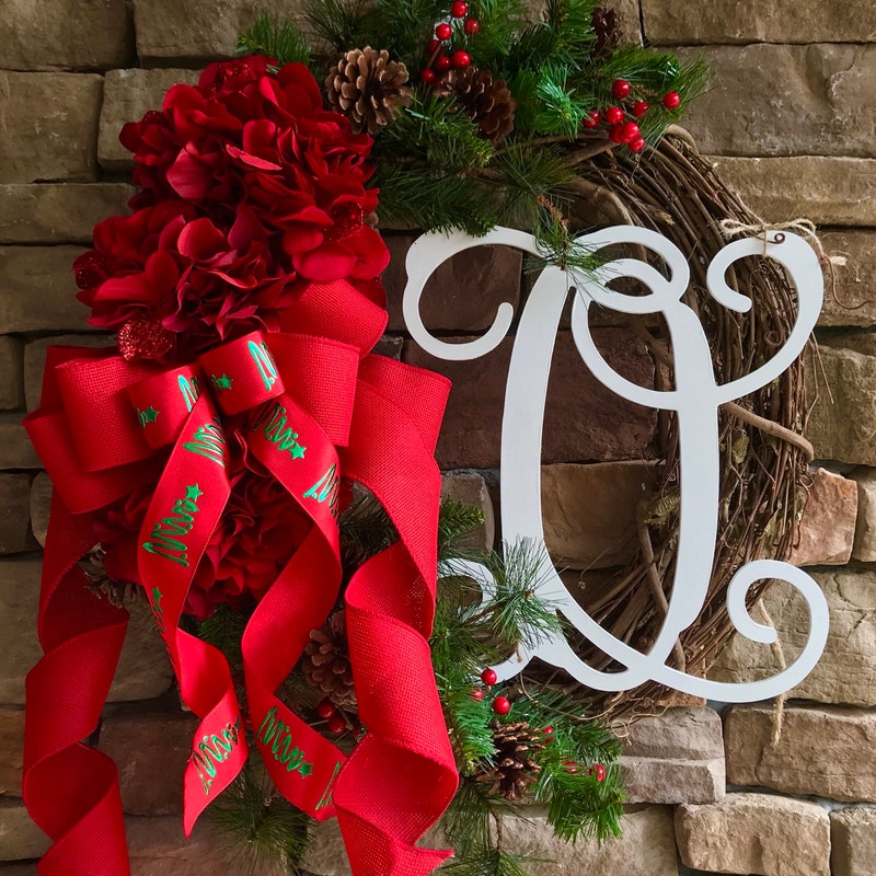 Monogram Wreath - Etsy