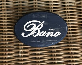 Baño Sign - Etsy