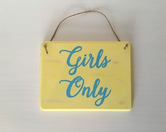 Girls only sign | Etsy