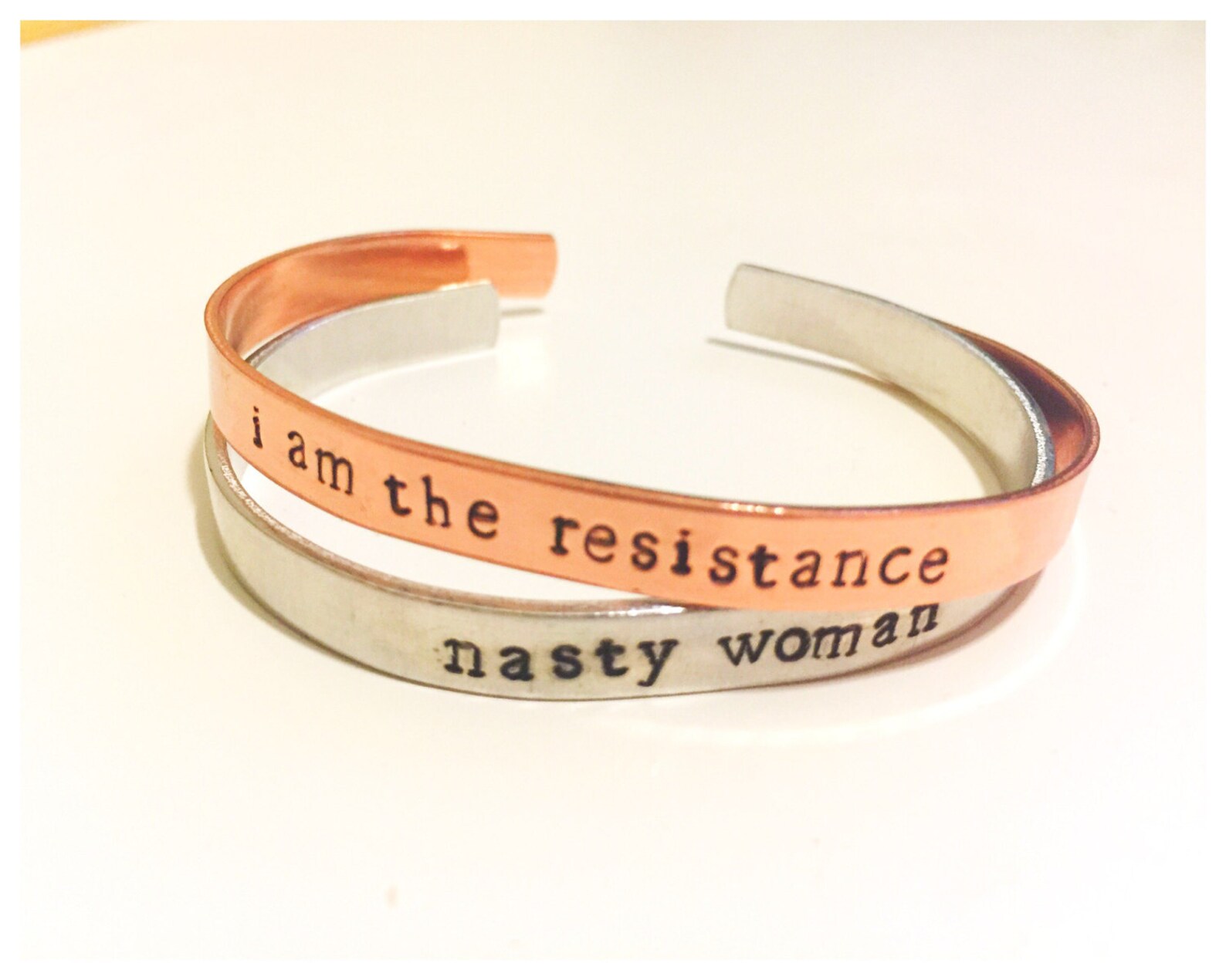I Am the Resistance -- Cuff Bracelet -- Womans March, Nasty Woman ...