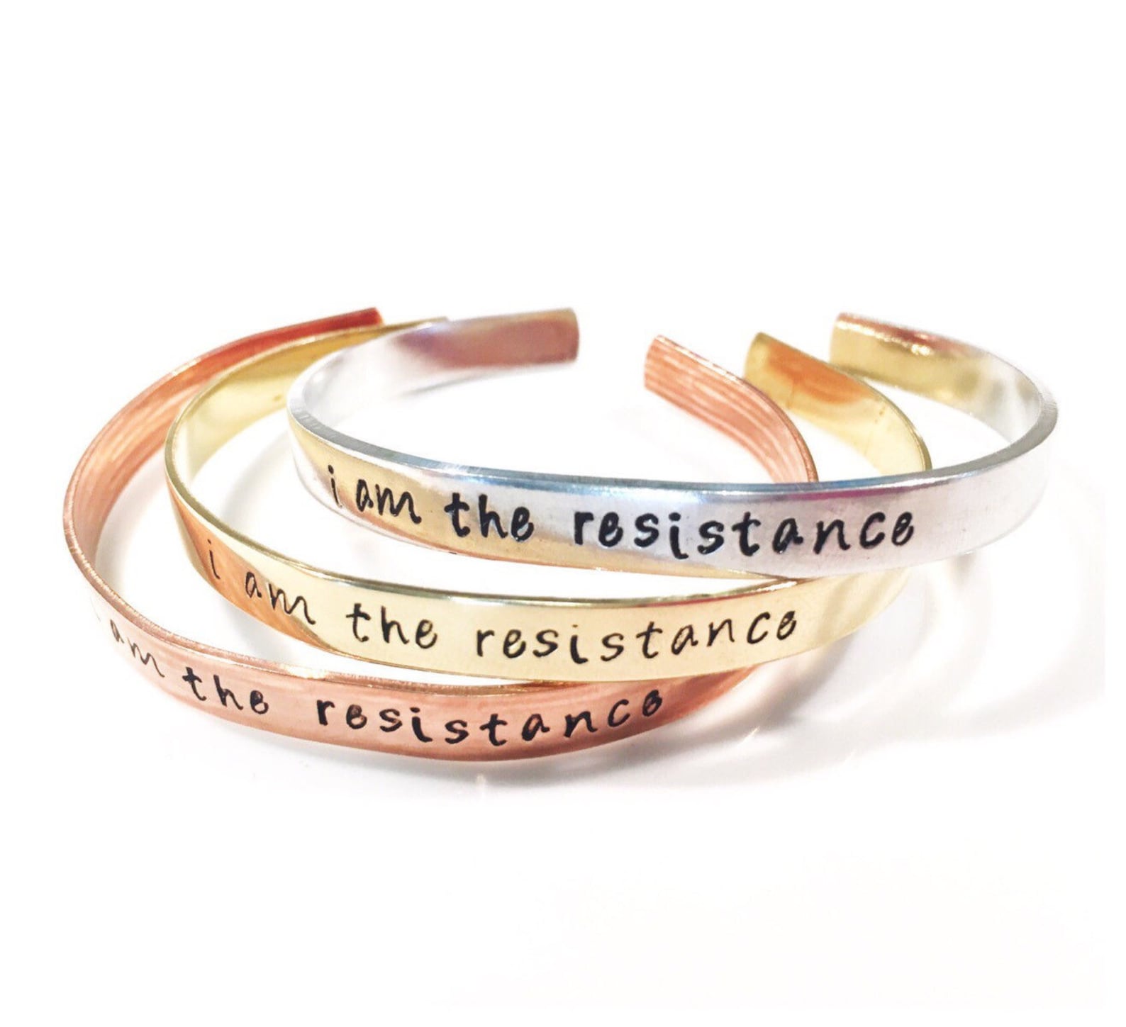 I Am the Resistance Cuff Bracelet Womans March Nasty | Etsy