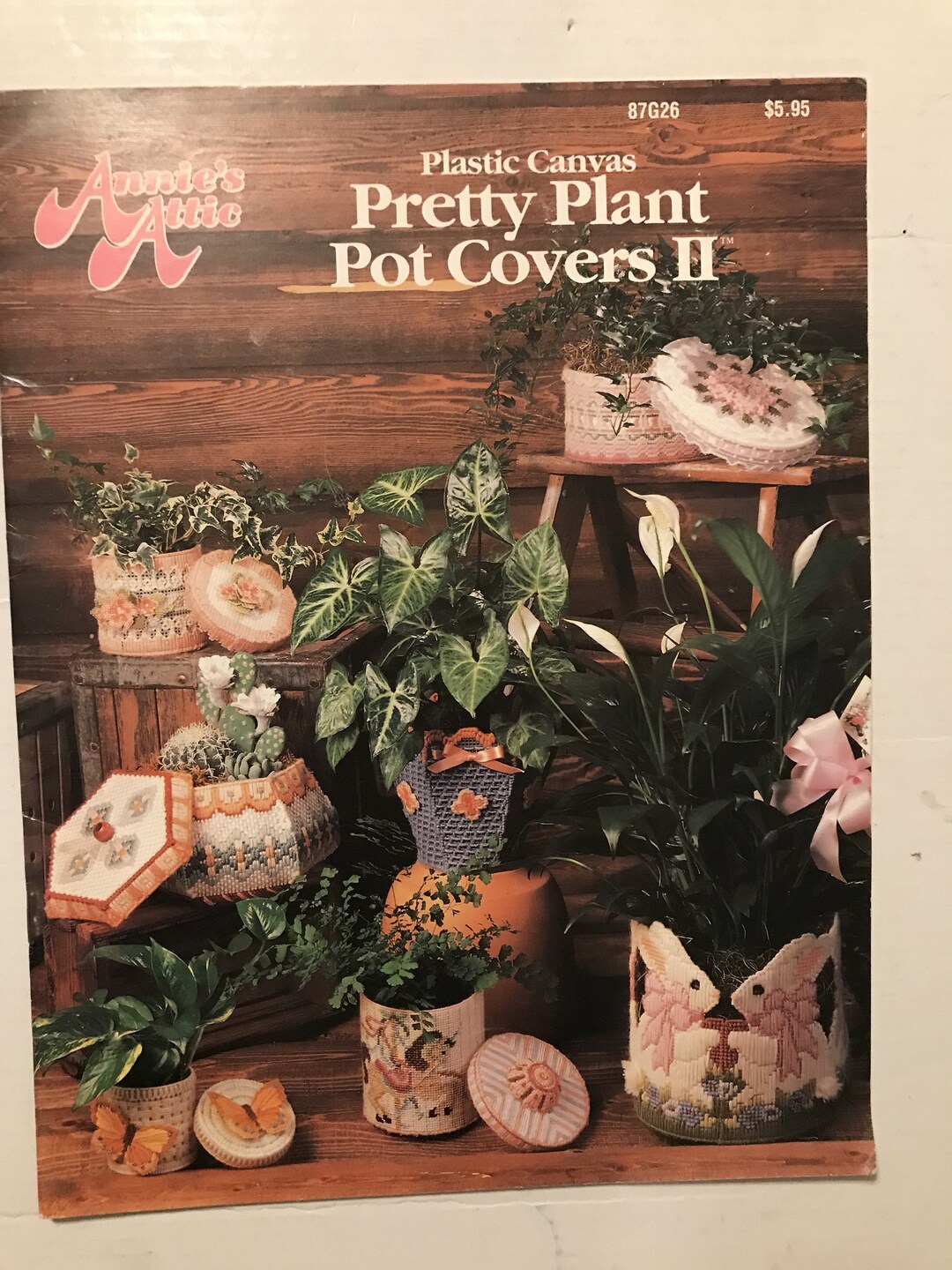 Planters to Make in Plastic Canvas - Annie's Attic Pretty Pot Cover II ...