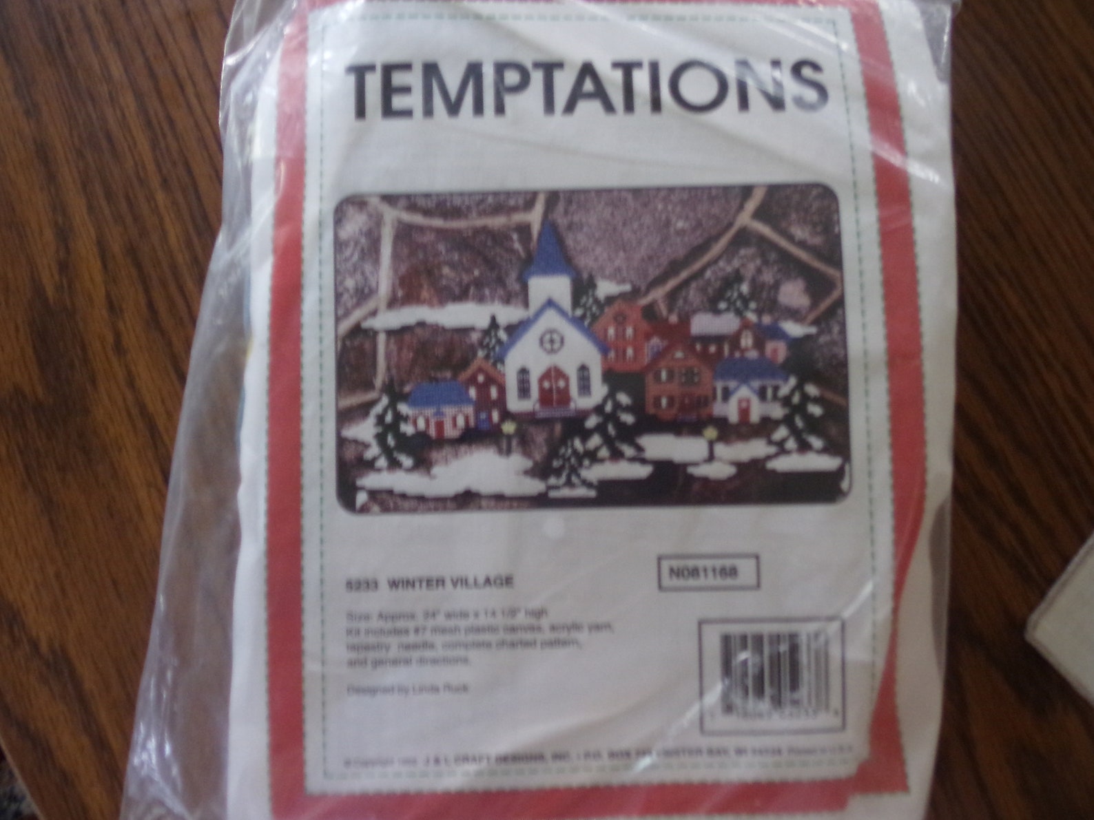 Winter Village Plastic Canvas Kit Temptations J & L Craft Designs 5233 ...