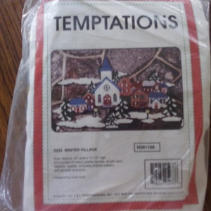 Winter Village Plastic Canvas Kit Temptations J & L Craft Designs 5233 ...