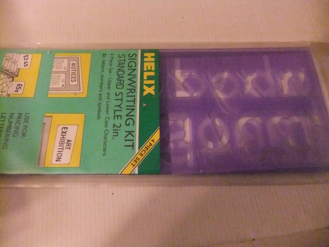 SIGNWRITING KIT by HELIX Standard Style 2 Letters - Etsy