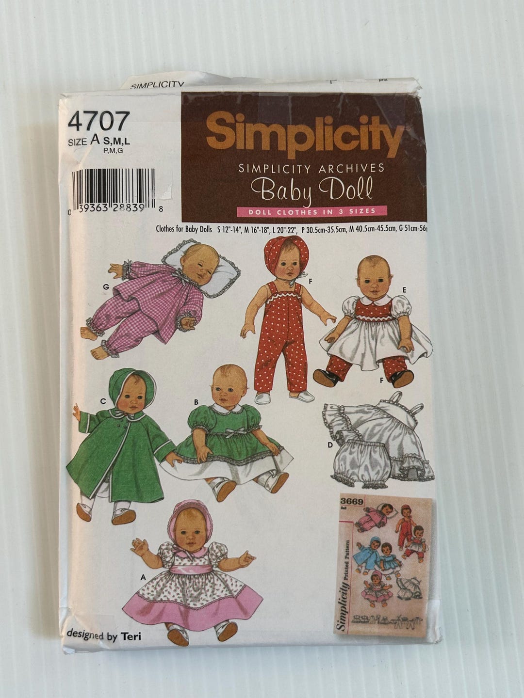 Baby Doll Clothes to Sew: Simplicity Pattern #4707, Simplicity Archives ...
