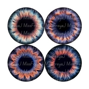 Printable Eyechip Designs - 14mm Realistic Eyes for Neo Blythe Doll ...