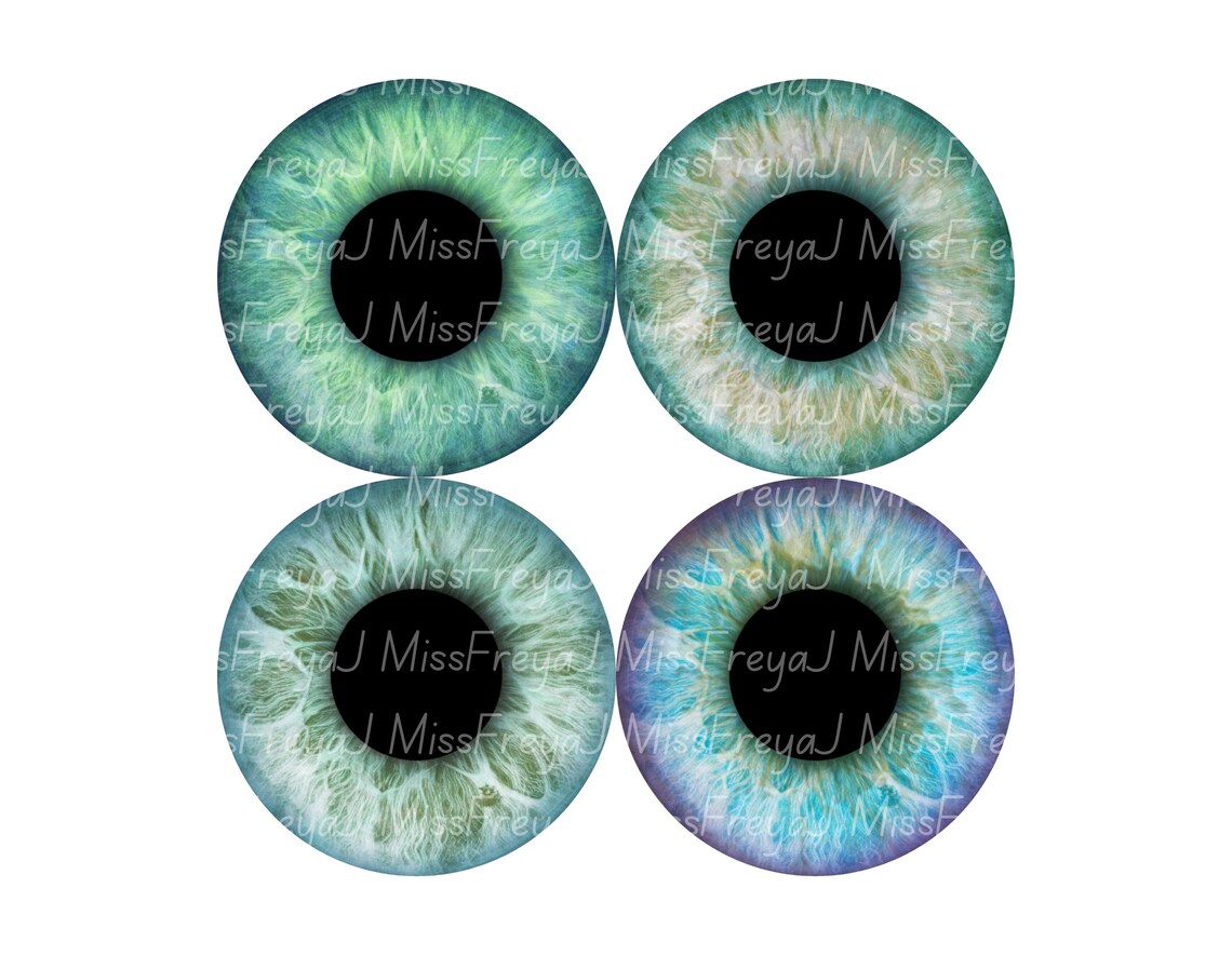 Printable Eyechip Designs 14mm Realistic Eyes for Neo Blythe | Etsy