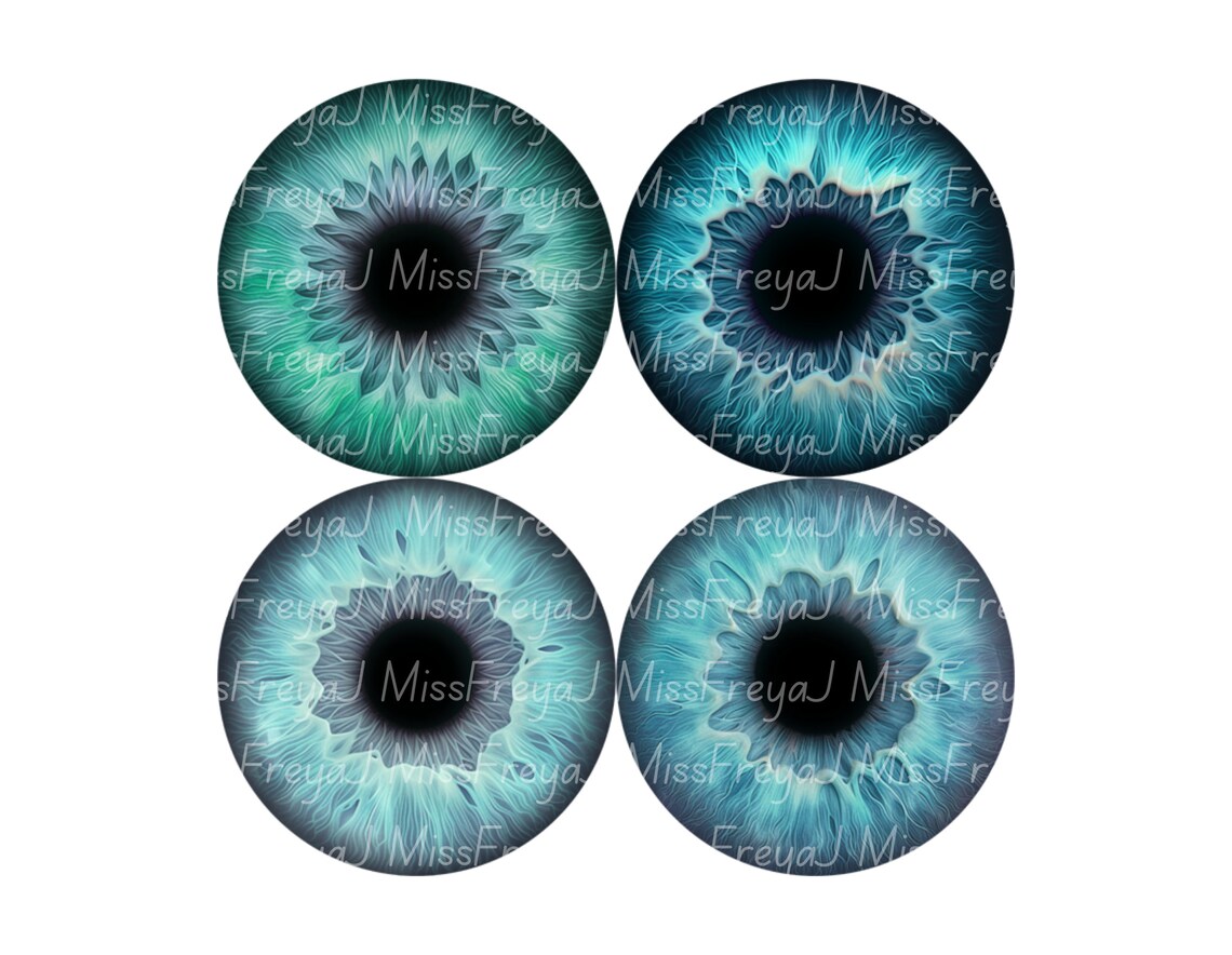 Printable Eyechip Designs - 14mm Realistic Eyes for Neo Blythe Doll ...