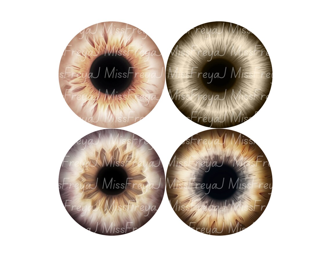 Printable Eyechip Designs - 14mm Realistic Eyes for Neo Blythe Doll ...
