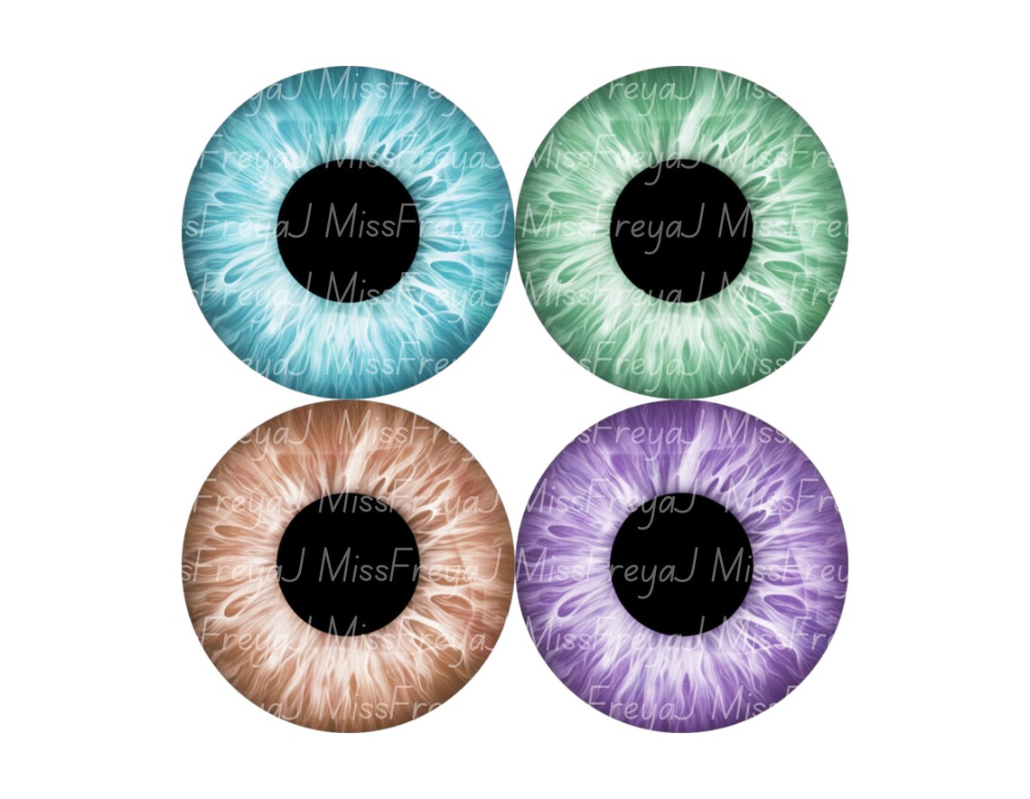 Printable Eyechip Designs - 14mm Realistic Eyes for Neo Blythe Doll ...
