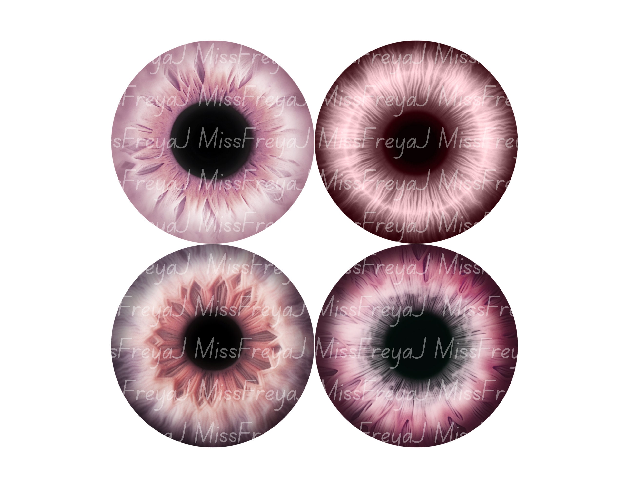 Printable Eyechip Designs - 14mm Realistic Eyes for Neo Blythe Doll ...