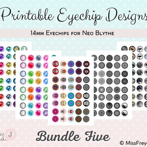 Printable Eyechip Designs - 14mm Fantasy Eyes for Neo Blythe Doll ...