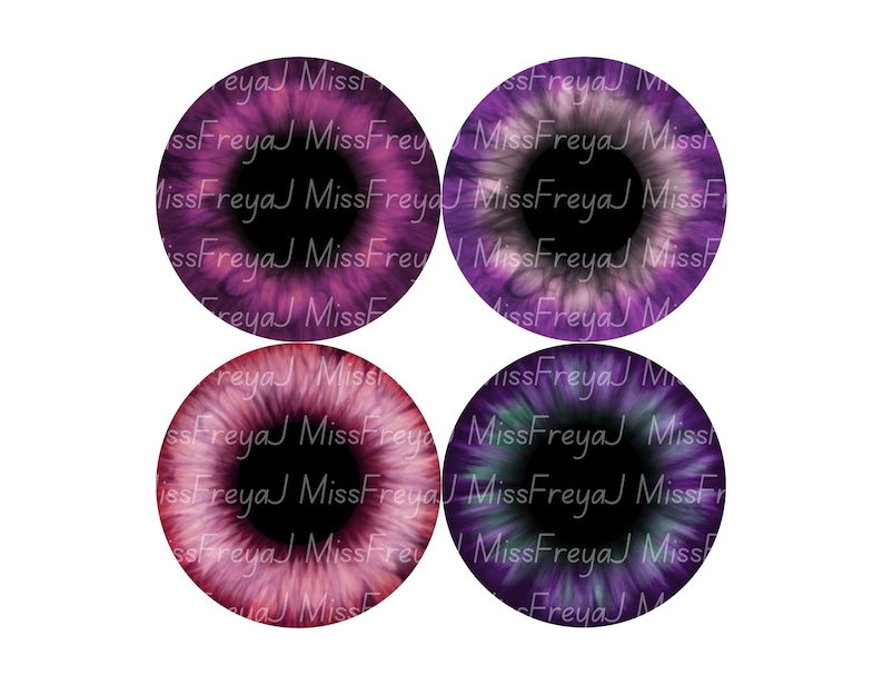 Printable Eyechip Designs - 14mm Realistic Eyes for Neo Blythe Doll ...