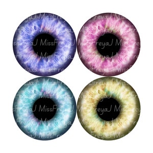 Printable Eyechip Designs - 14mm Realistic Eyes for Neo Blythe Doll ...
