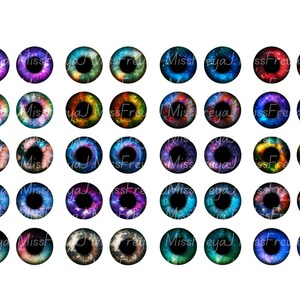 Printable Eyechip Designs - 14mm Realistic Eyes for Neo Blythe Doll ...